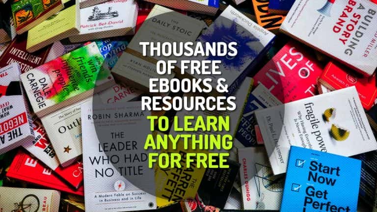 Thousands of Free Ebooks and Resources To Learn Anything For Free